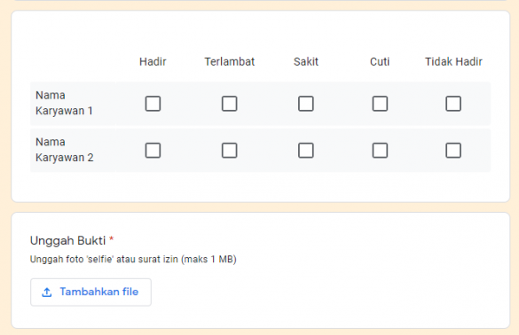 Contoh Absensi Online Melalui Google Form dan HP Karyawan - Aplikasi ...