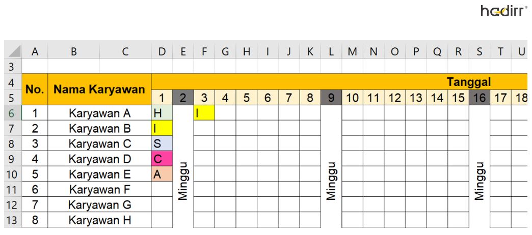 Tutorial Membuat Absensi Karyawan Excel - Aplikasi Absensi Online Karyawan