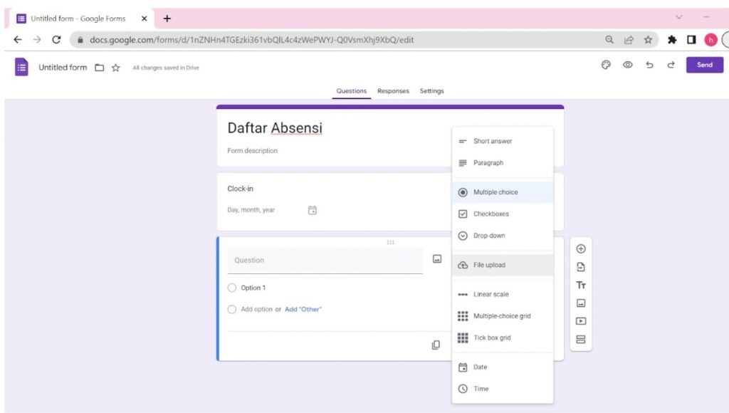 Form Absensi Online di Google Form: Contoh & Cara Membuat - Aplikasi ...