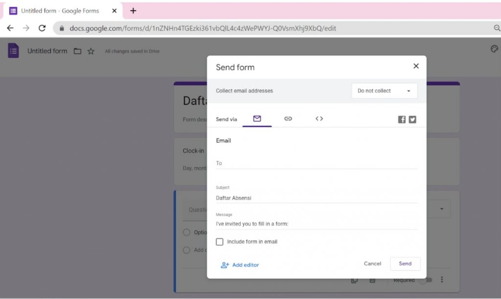 Form Absensi Online di Google Form: Contoh & Cara Membuat - Aplikasi ...