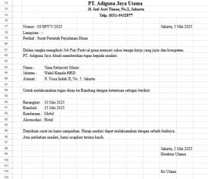 Kumpulan Contoh Format SPPD Terbaru 2023 Excel - Aplikasi Absensi Online Karyawan