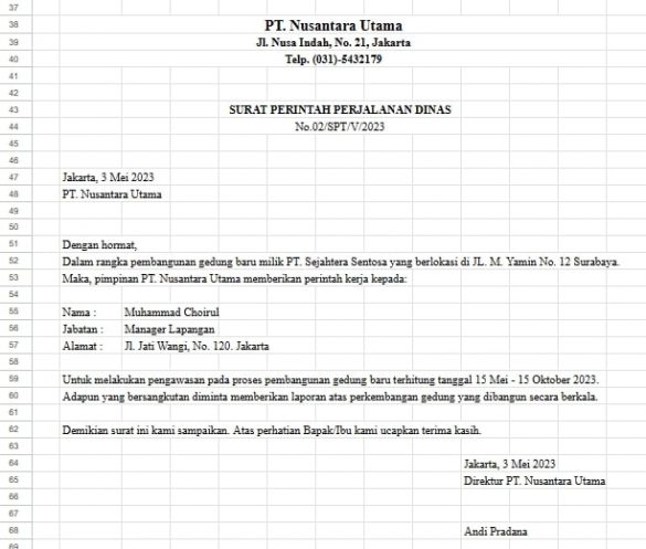 Kumpulan Contoh Format SPPD Terbaru 2023 Excel - Aplikasi Absensi ...