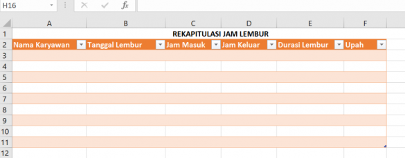 Rumus dan Contoh Rekap Lembur Excel Terbaru - Aplikasi Absensi Online ...